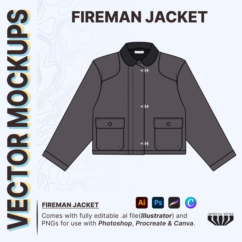 Tech Pack for Fireman Jacket, Fashion Cads for Beginners ...
