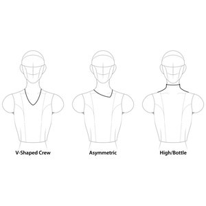 Neckline Vector Pack Vol.2, Fashion Design Mockup Pack, Fully ...