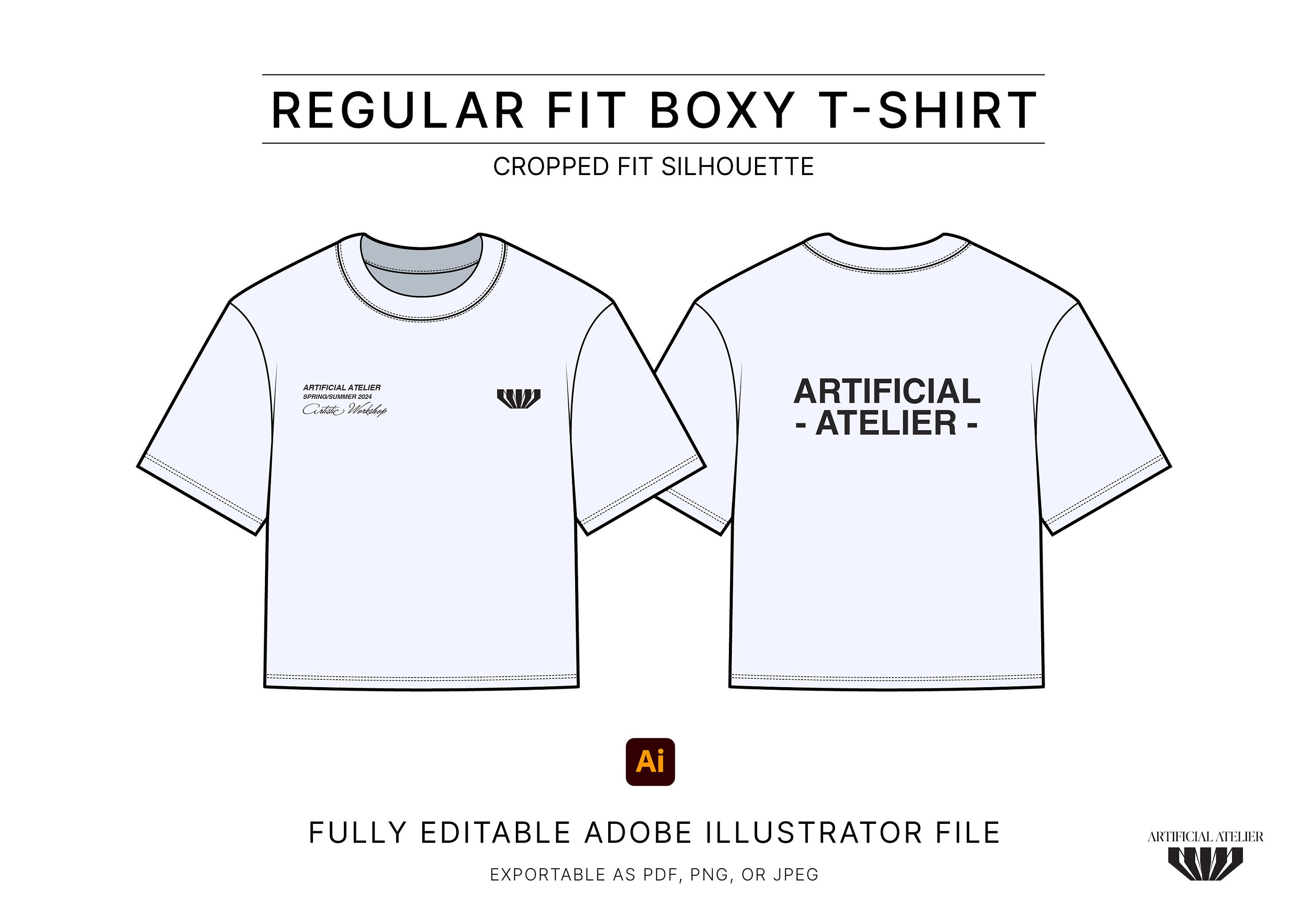 Box Cropped T-shirt Mockup, Streetwear Top Vector for Designers, Ready ...