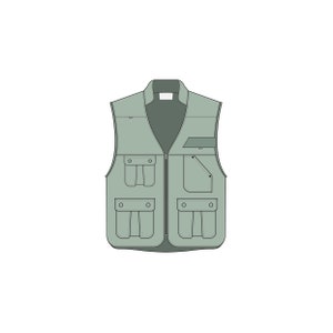 Utility Vest Mockup, Simple Tech Pack for Designers, Mockups Template ...