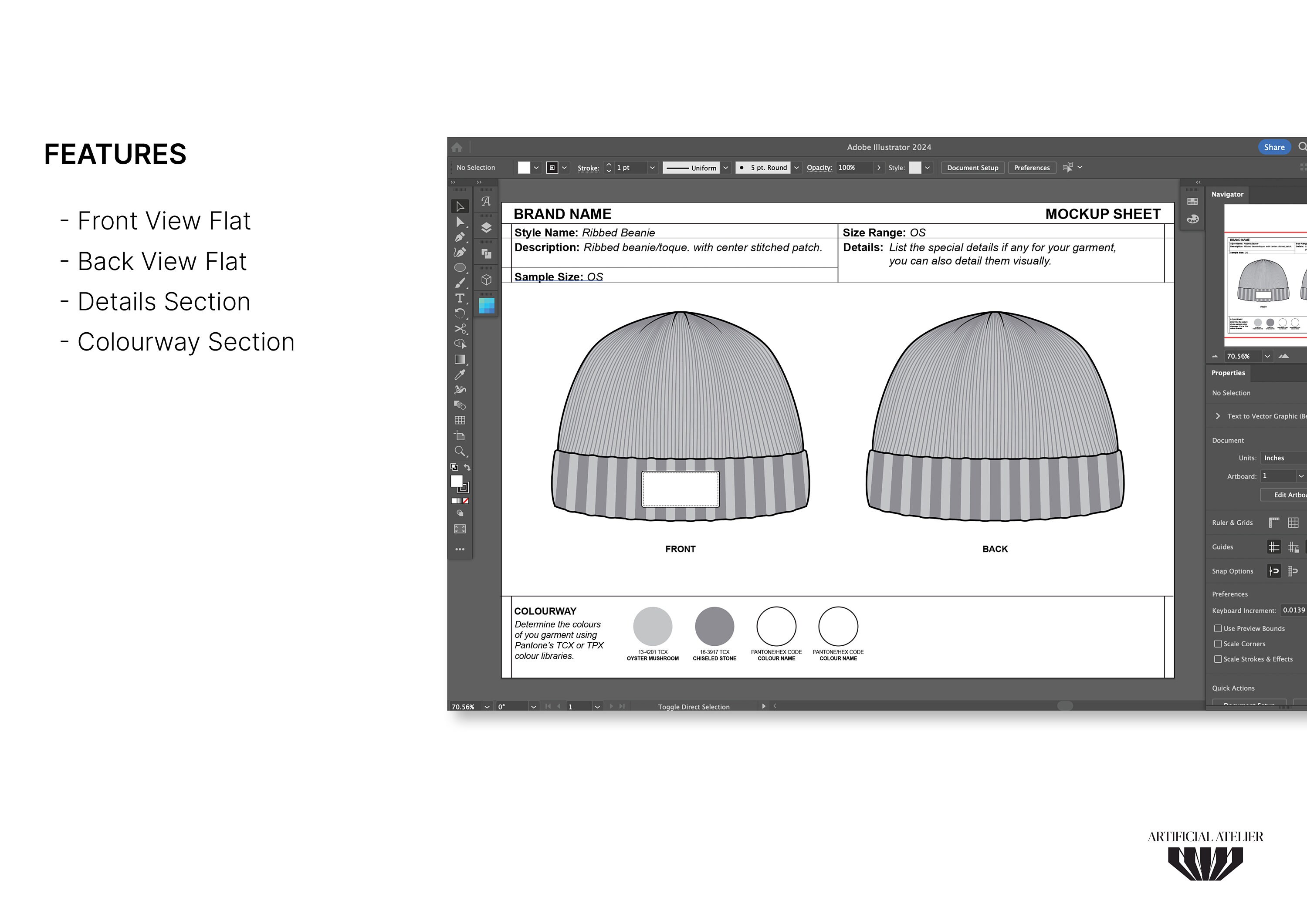Toque Vector Mockup, Fashion Flats for Designers, Customizable With ...