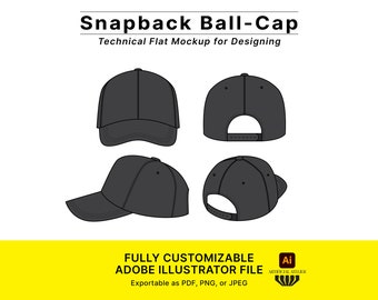 Five Panel Cap Vector Mockup (Download Now) - Etsy
