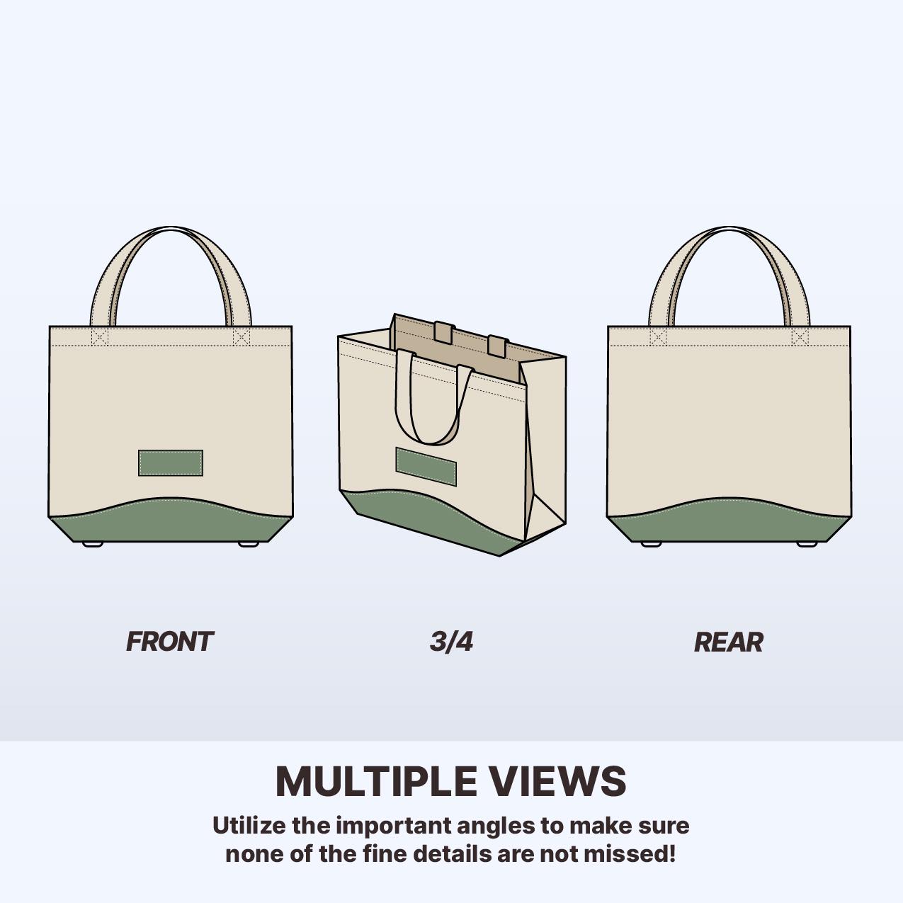 Mini Tote Vector Mockup, Tote Bag Template, Fully Editable With Adobe ...