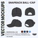 Snapback Hat Mockup, Fashion Design Flats (AI & PDF) - Etsy