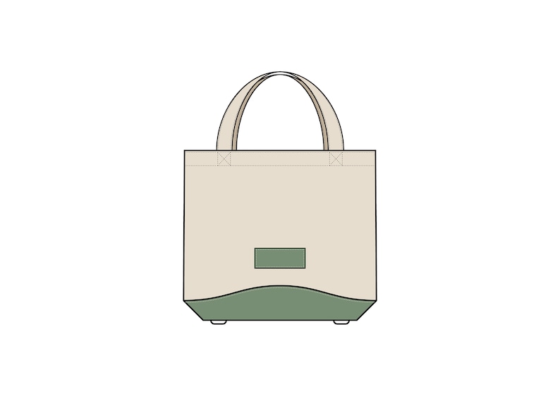 Mini Tote Vector Mockup, Tote Bag Template, Fully Editable With Adobe ...
