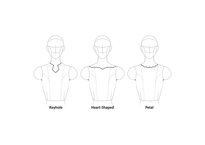Neckline Vector Pack Vol.2, Fashion Design Mockup Pack, Fully ...