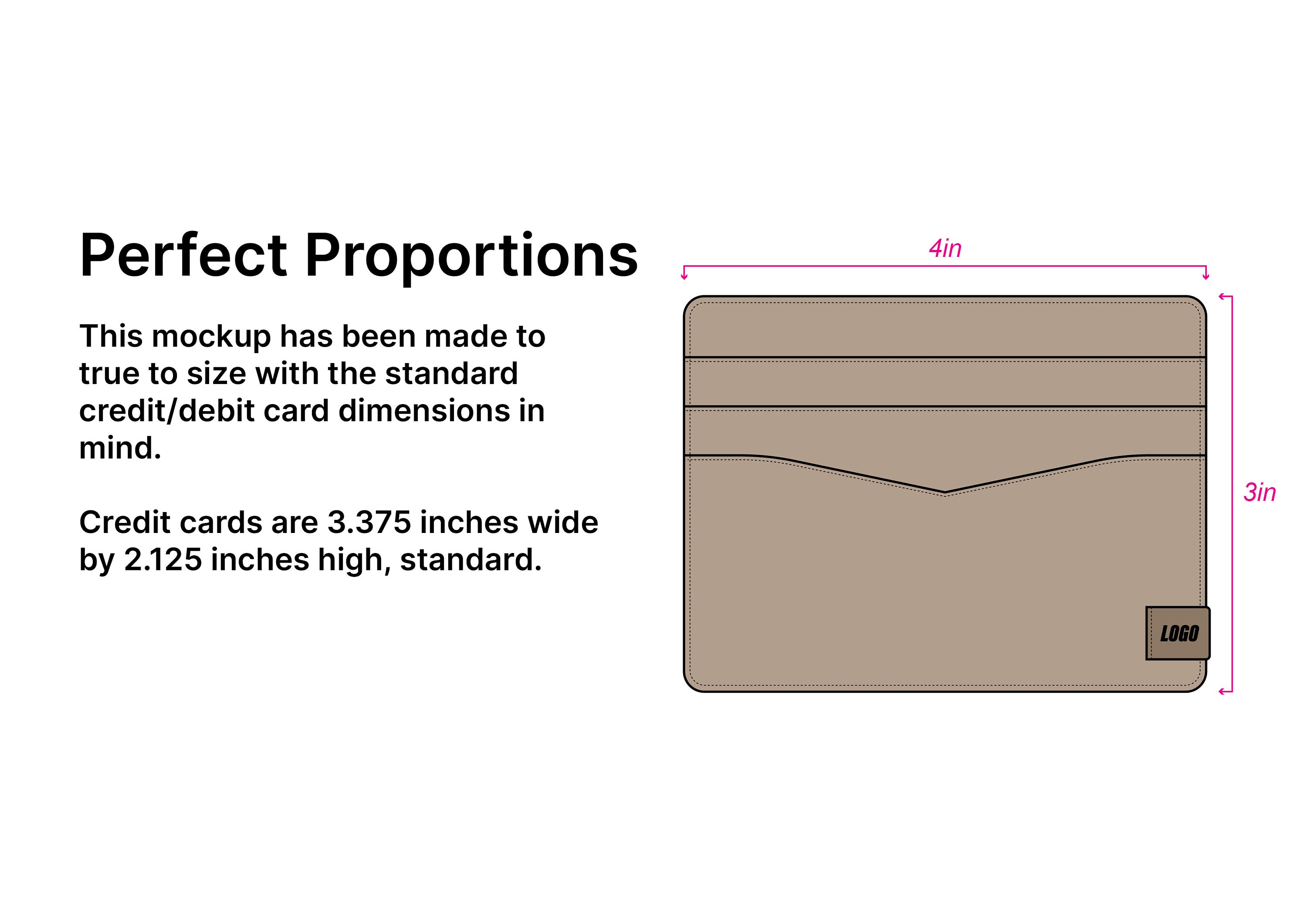 Card Holder Vector Mockup, Flat-sketch Template for Accessory Design ...
