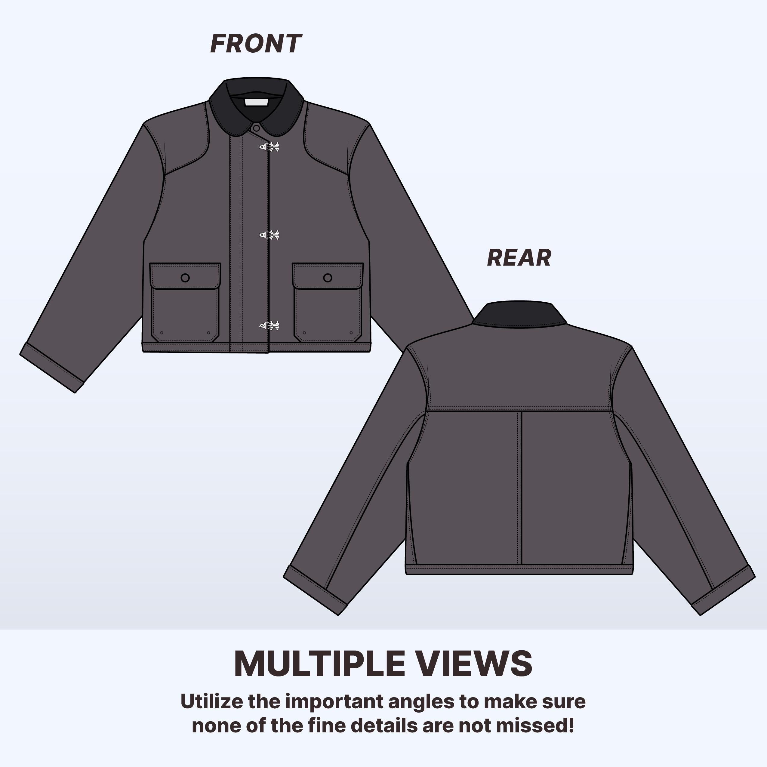 Tech Pack for Fireman Jacket, Fashion Cads for Beginners ...