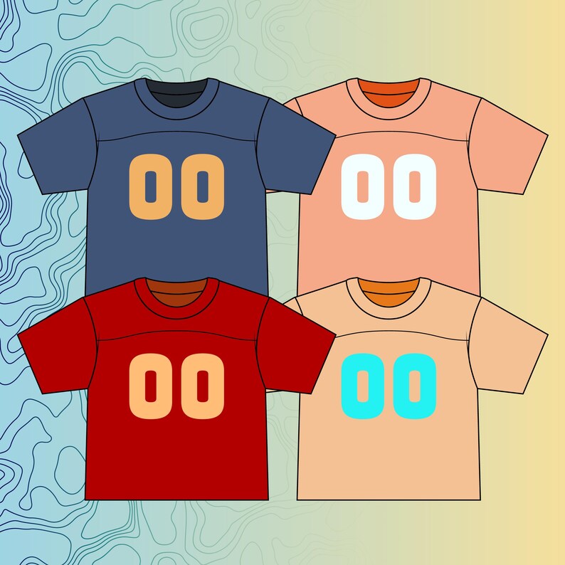 Boxy Jersey Tech Pack, Vector Mockups (digital Download) - Etsy