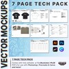 Branding Sheet Tech Pack Template, Hang Tag Mockup, Neck Label ...
