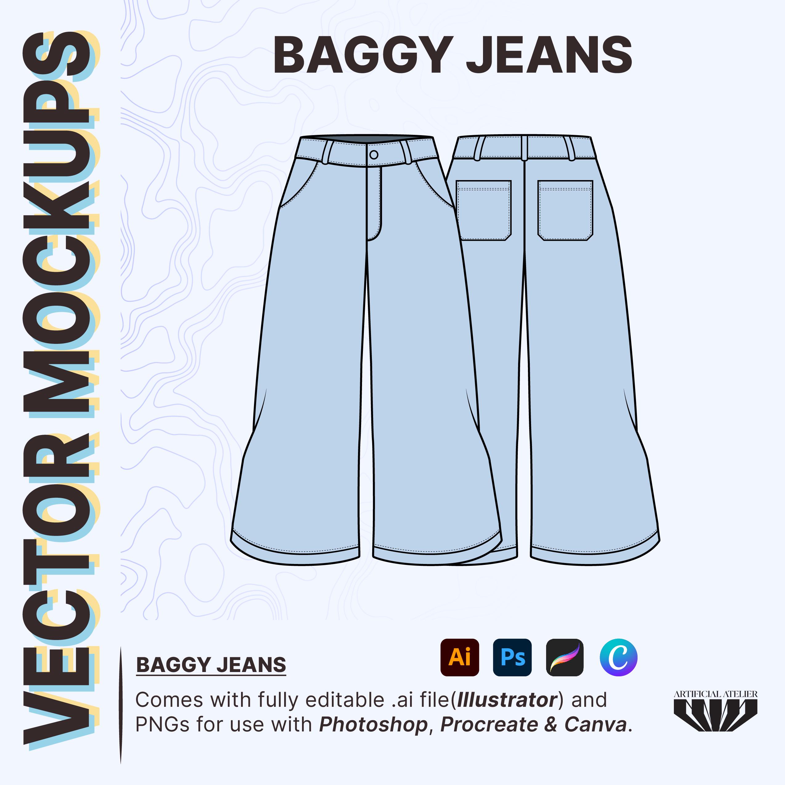 Baggy Jeans Tech Pack, Fashion Flats for Beginners & Professionals ...