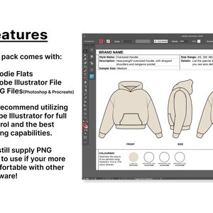Tech Pack for Hoodies CAD Fashion Mockups for Clothing Brands Fashion ...