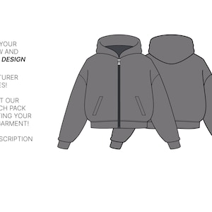 Zip-up Hoodie Vector Mockup Full-zip Sweater (Download Now) - Etsy