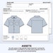 Work Shirt Vector Mockup, Tech Pack Template, Casual Shirt Technical ...