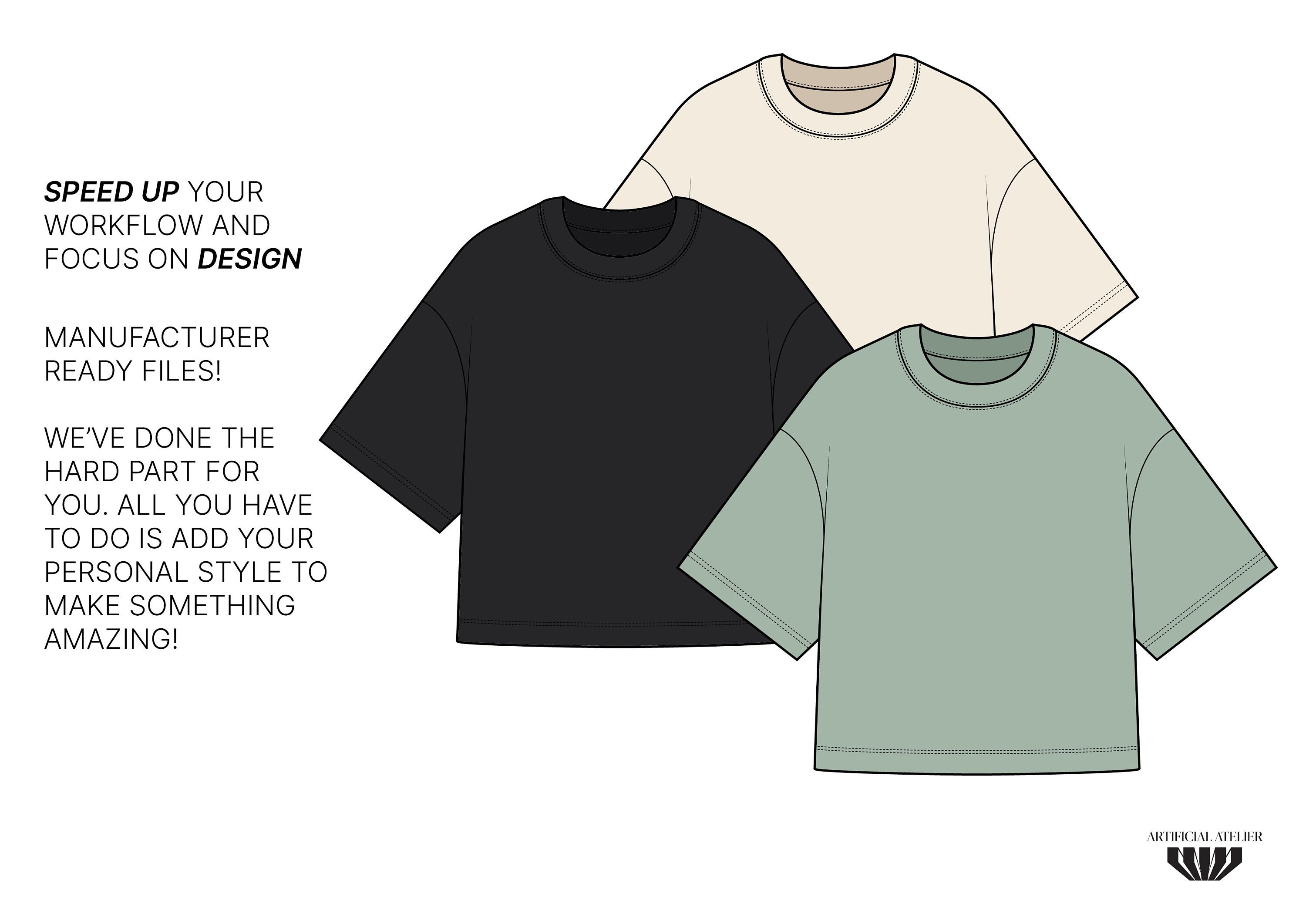 Oversized T-shirt Vector Template, Streetwear Boxy Tee, Concept Sheet ...