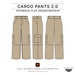 Cargo Pants Vector Mockup, Fashion Flats for Designers, Customizable ...