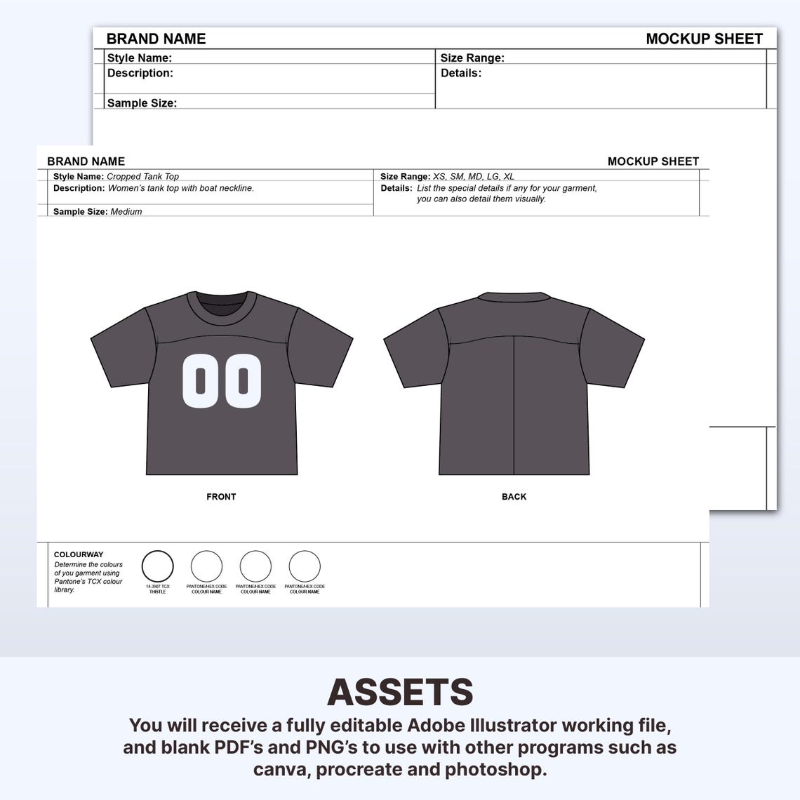 Tech Pack for Boxy Jersey, Fashion Cads for Beginners & Professionals ...