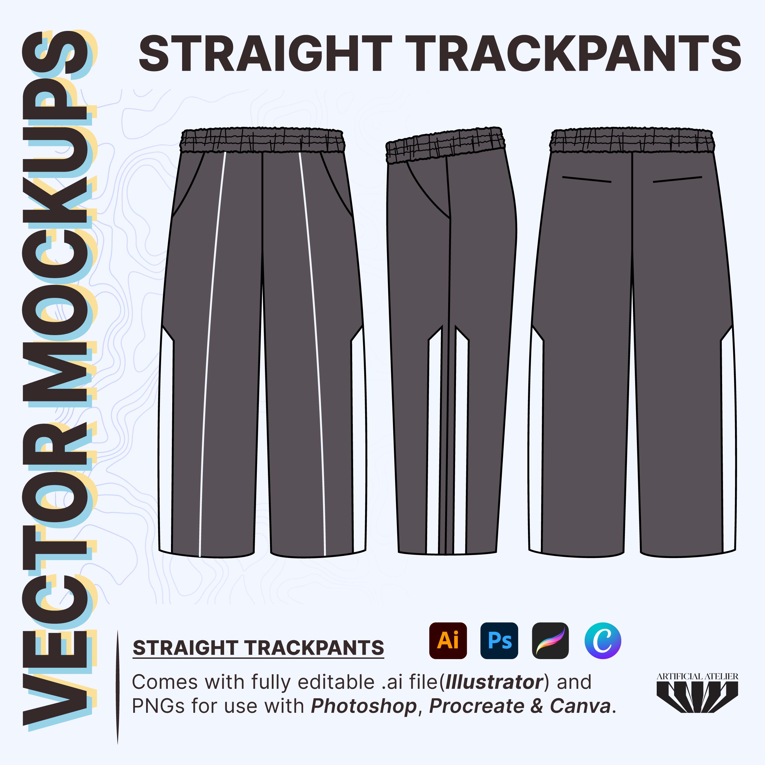 Tech Pack for Trackpants, Fashion Cads for Clothing Brands, Vector Tech ...