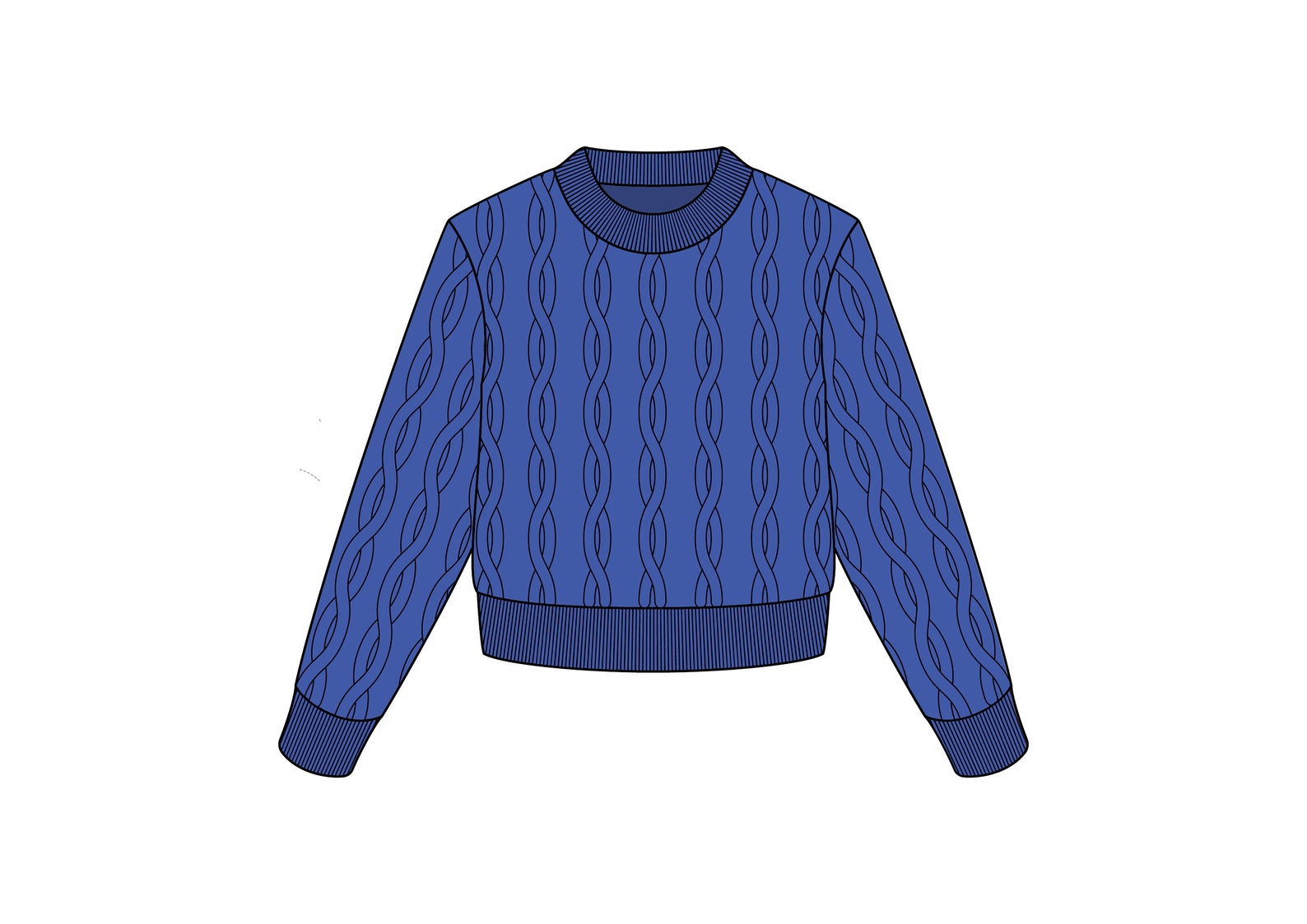 Cable Knit Sweater Vector Mockup, Fully Editable With Illustrator, With ...