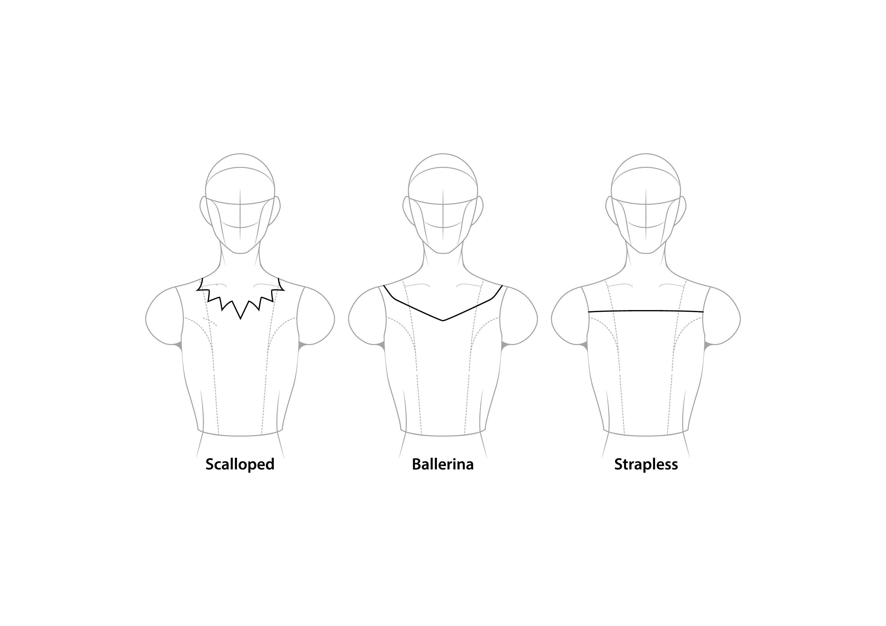 Neckline Vector Pack Vol.2, Fashion Design Mockup Pack, Fully ...