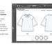 Streetwear Mockneck T-shirt Template, Vector Drawing for Fashion Design ...