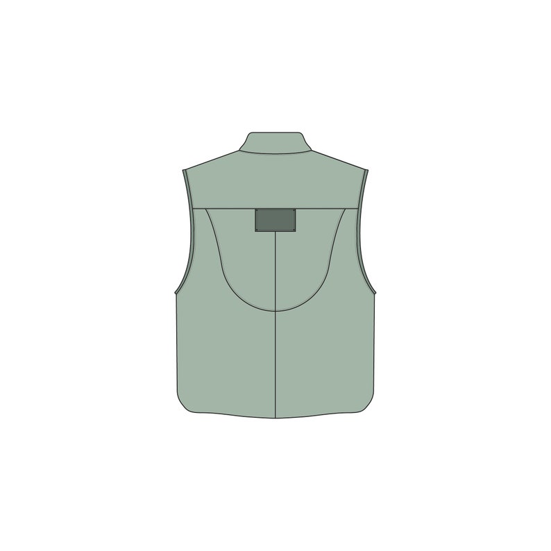 Utility Vest Mockup, Simple Tech Pack for Designers, Mockups Template ...