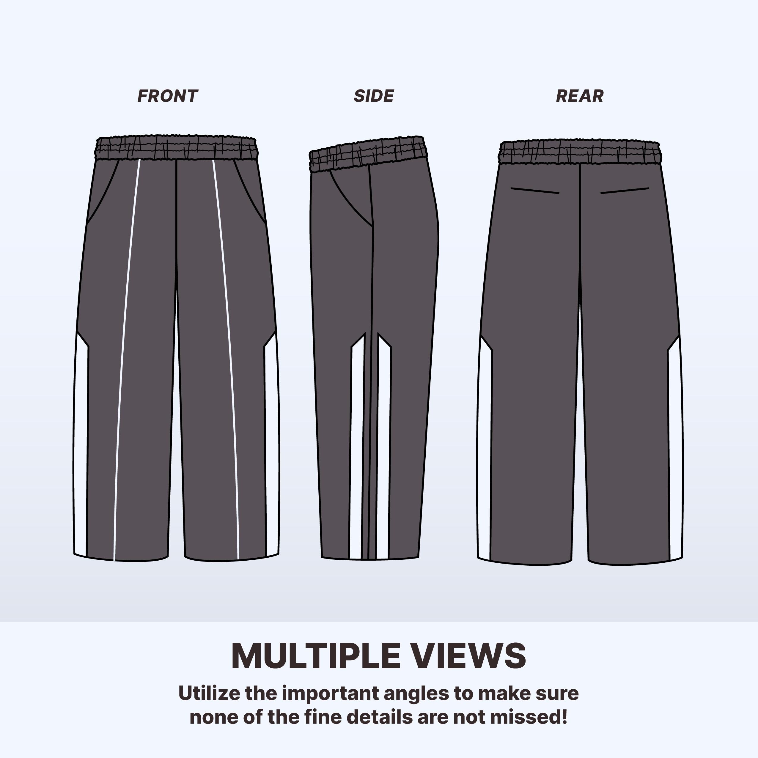Trackpants Tech Pack, Fashion CAD Template (digital Download) - Etsy
