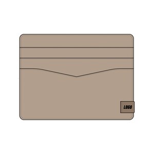 Card Holder Vector Mockup, Flat-sketch Template for Accessory Design ...