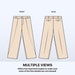 Wide Pleated Pants Mockup, Tech Pack Template (digital Download) - Etsy