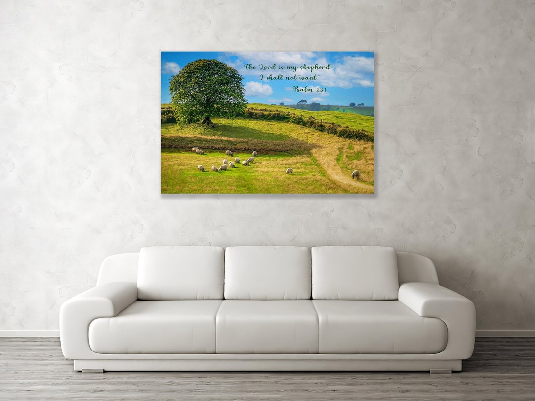 Psalm 23 Sheep Country Hillside Fine Art Large Digital Download ...