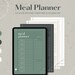Weekly Meal Planner Printable Daily Food Log Digital Menu - Etsy