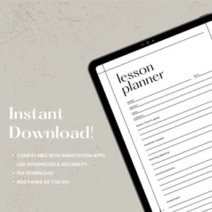 Lesson Plan, Teacher Planner, Class Agenda, Digital Planner Template ...