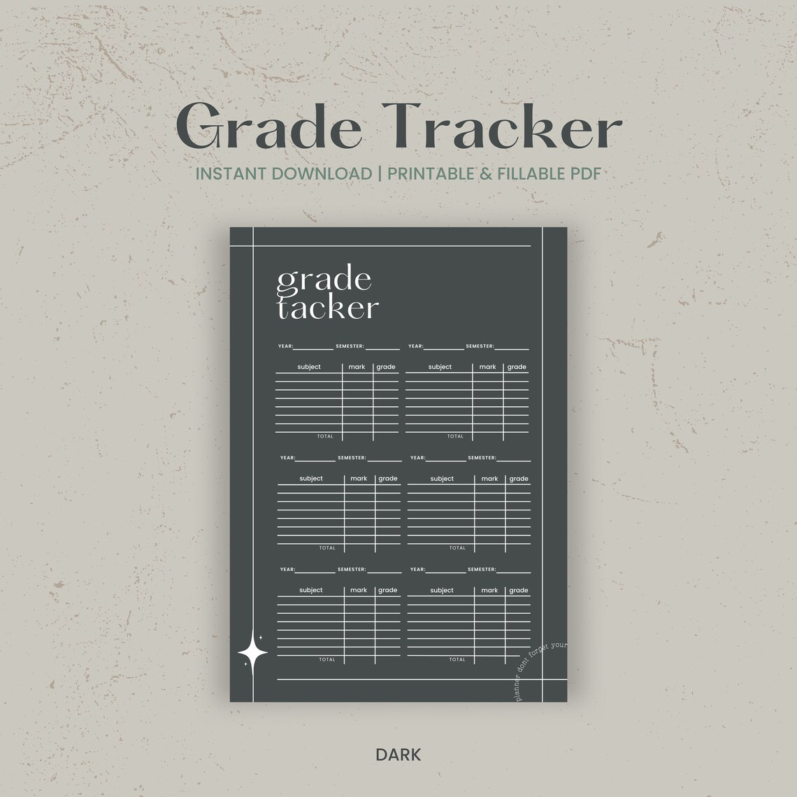 Printable Grade Tracker for Students Grade Tracker Student - Etsy