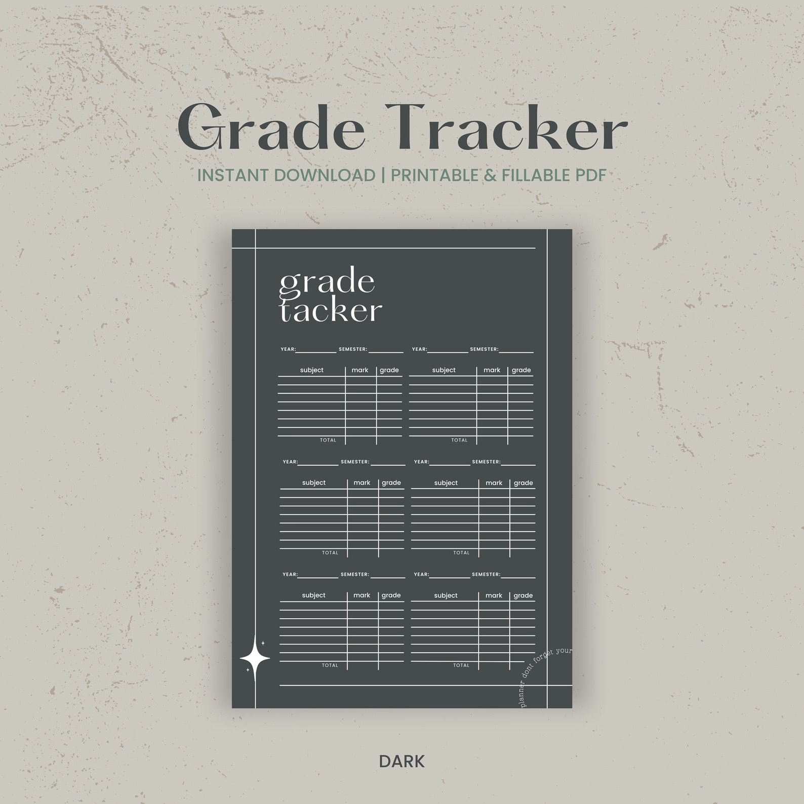 Printable Grade Tracker for Students Grade Tracker Student - Etsy