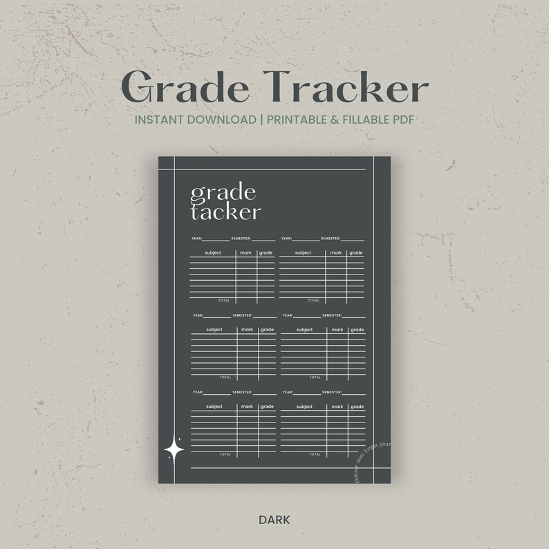 Printable Grade Tracker for Students Grade Tracker Student Grade ...
