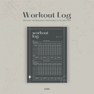 Workout Log Digital Planner, Daily Exercise Log Template for Goodnotes ...