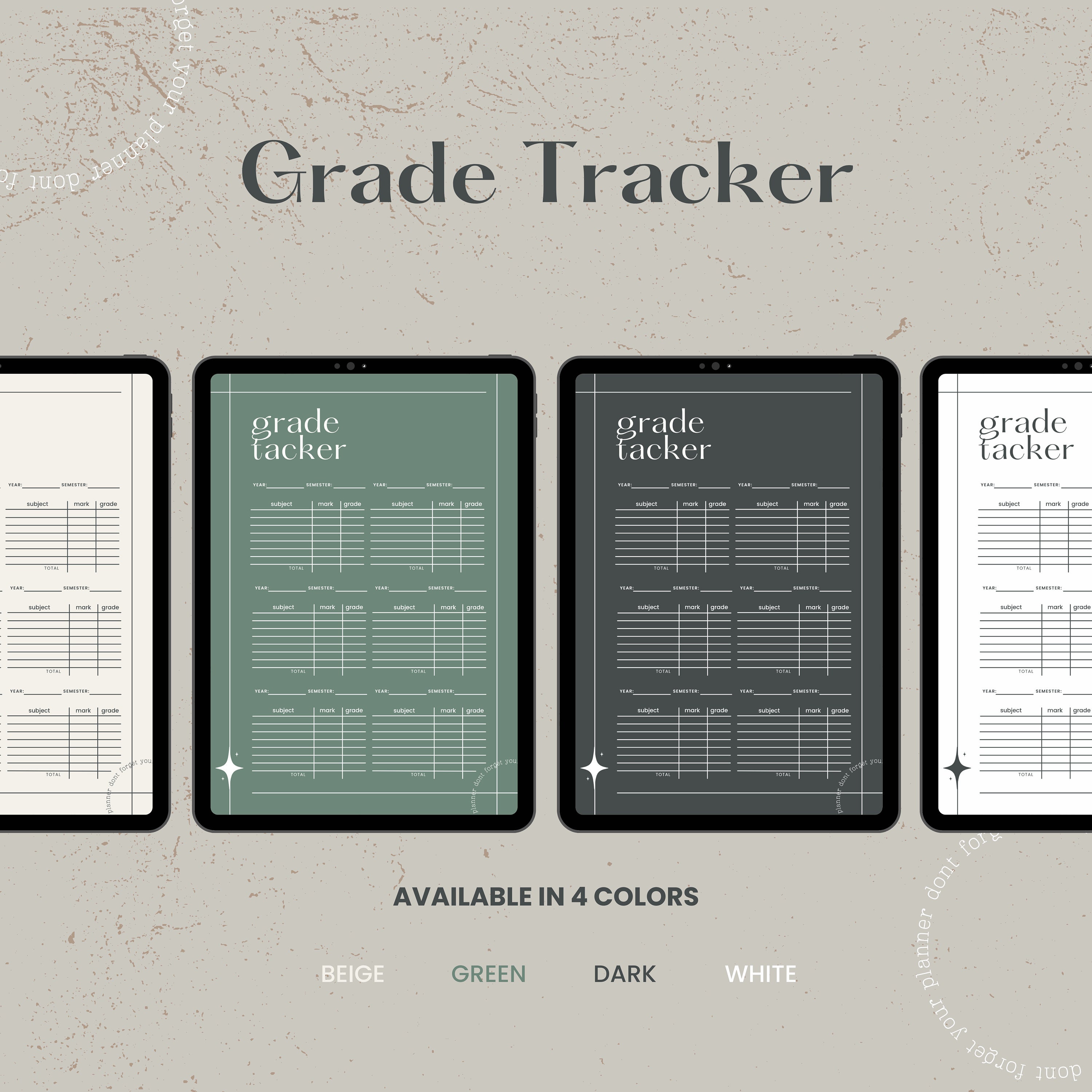 Printable Grade Tracker for Students | Grade Tracker | Student Grade ...
