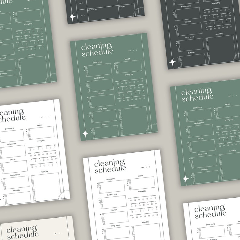 Cleaning Schedule, Cleaning Checklist, Chore Chart Digital Planner ...