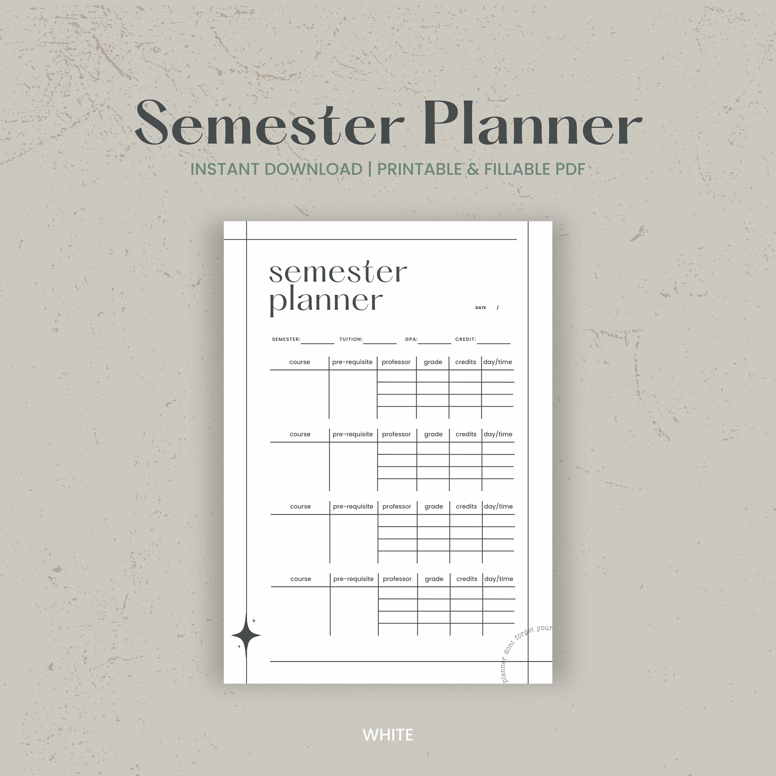 Printable Planner Printable Student Planner Bundle Study - Etsy