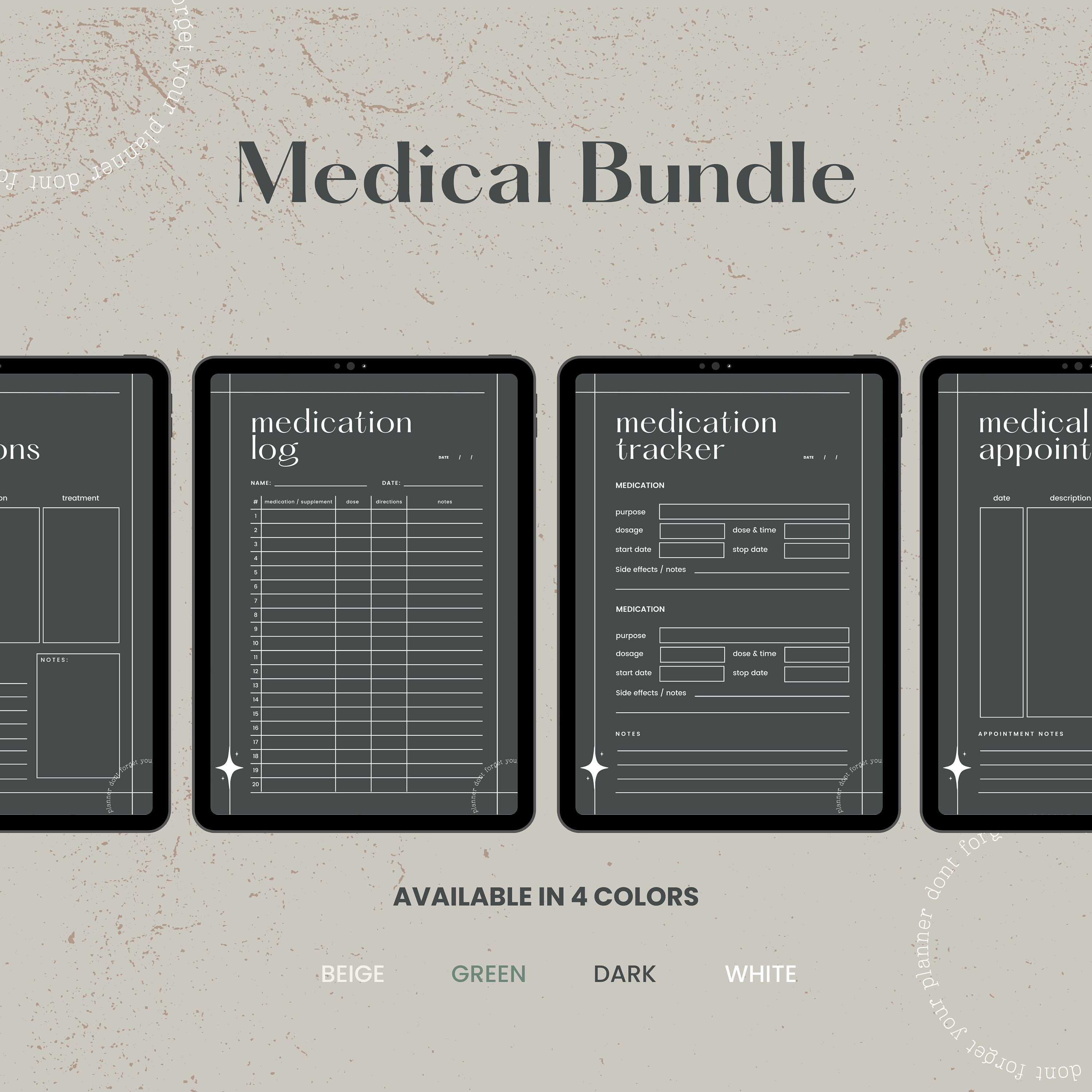 Medical Planner Digital Goodnotes | Printable Medication Tracker ...
