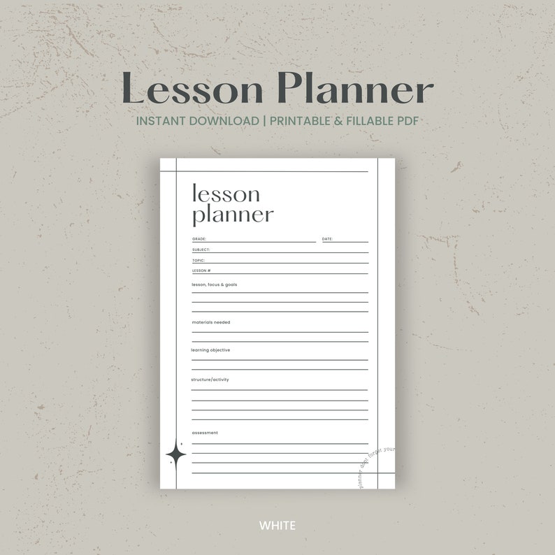 Lesson Plan, Teacher Planner, Class Agenda 6 Period Digital Planner ...