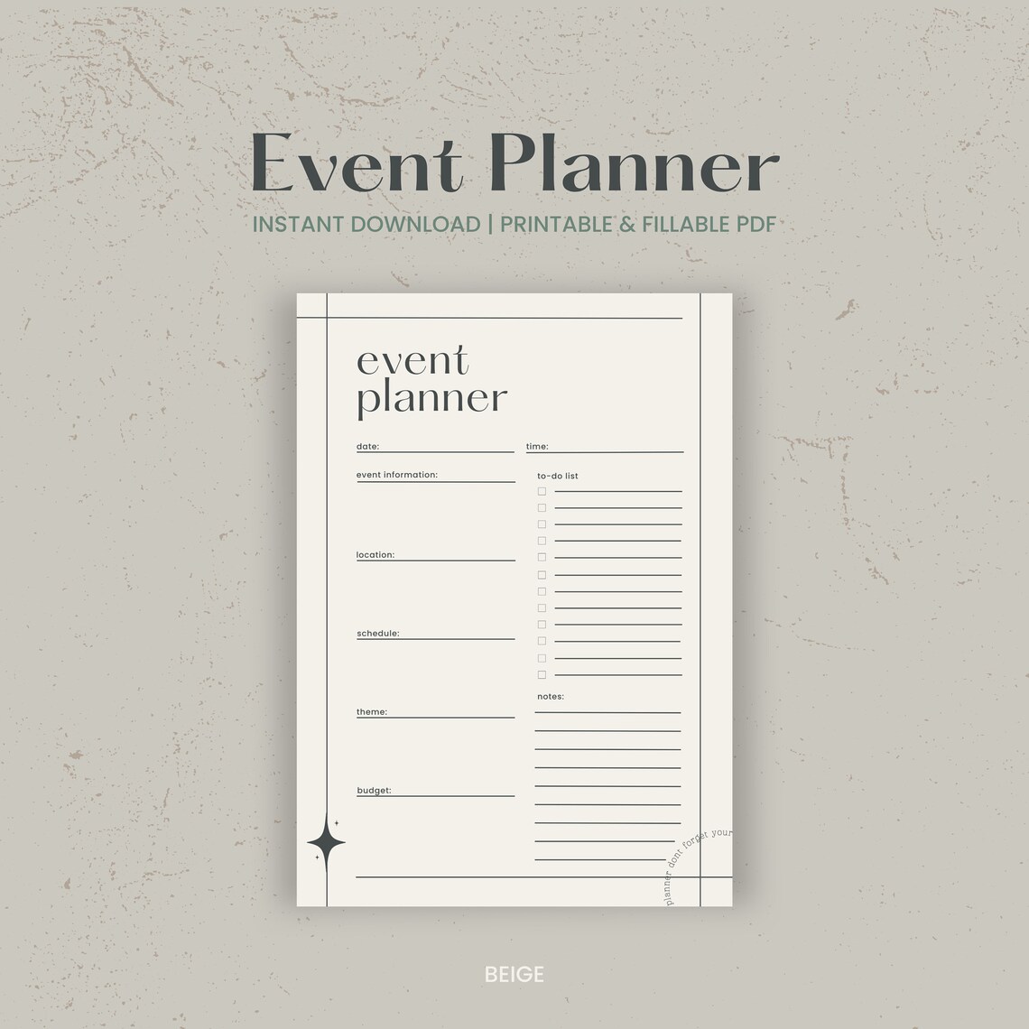 Event Planner Template, Event Planner Pricing, Event Checklist, Event ...