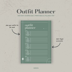 Outfit Planner | Wardrobe Planner | Digital and Printable Templates ...