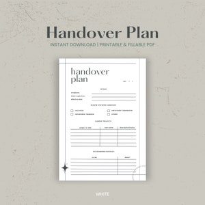 Offboarding Checklist Form, Human Resources, Employee Handover Plan ...