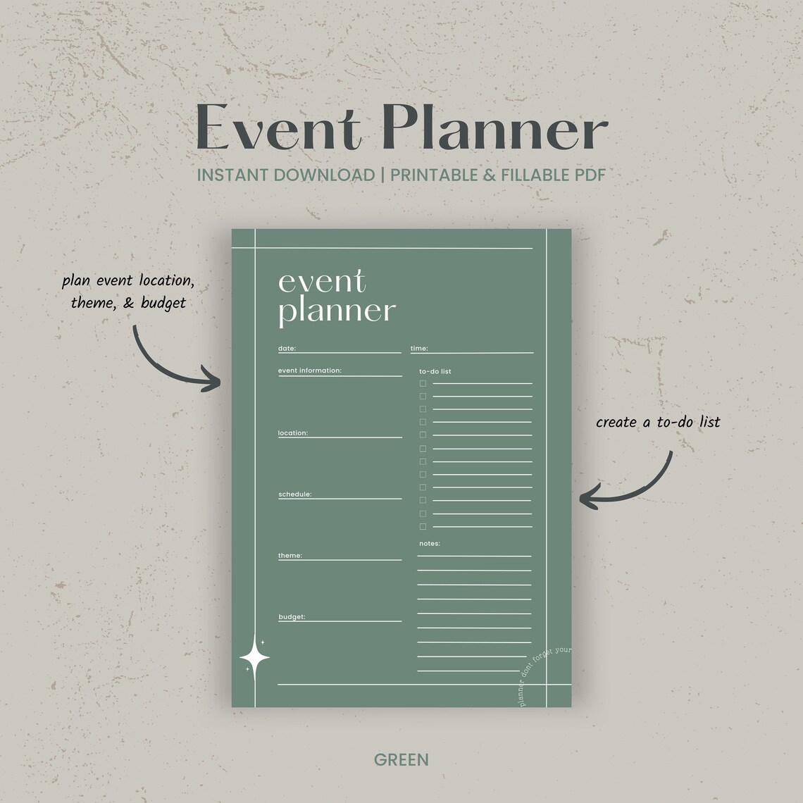 Event Planner Template, Event Planner Pricing, Event Checklist, Event ...