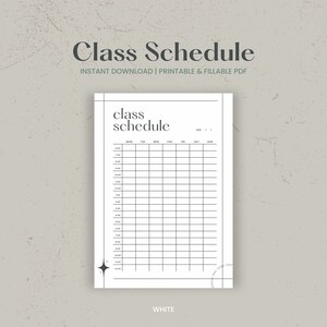 Weekly Class Timetable Printable, Class Schedule, Student Planner ...