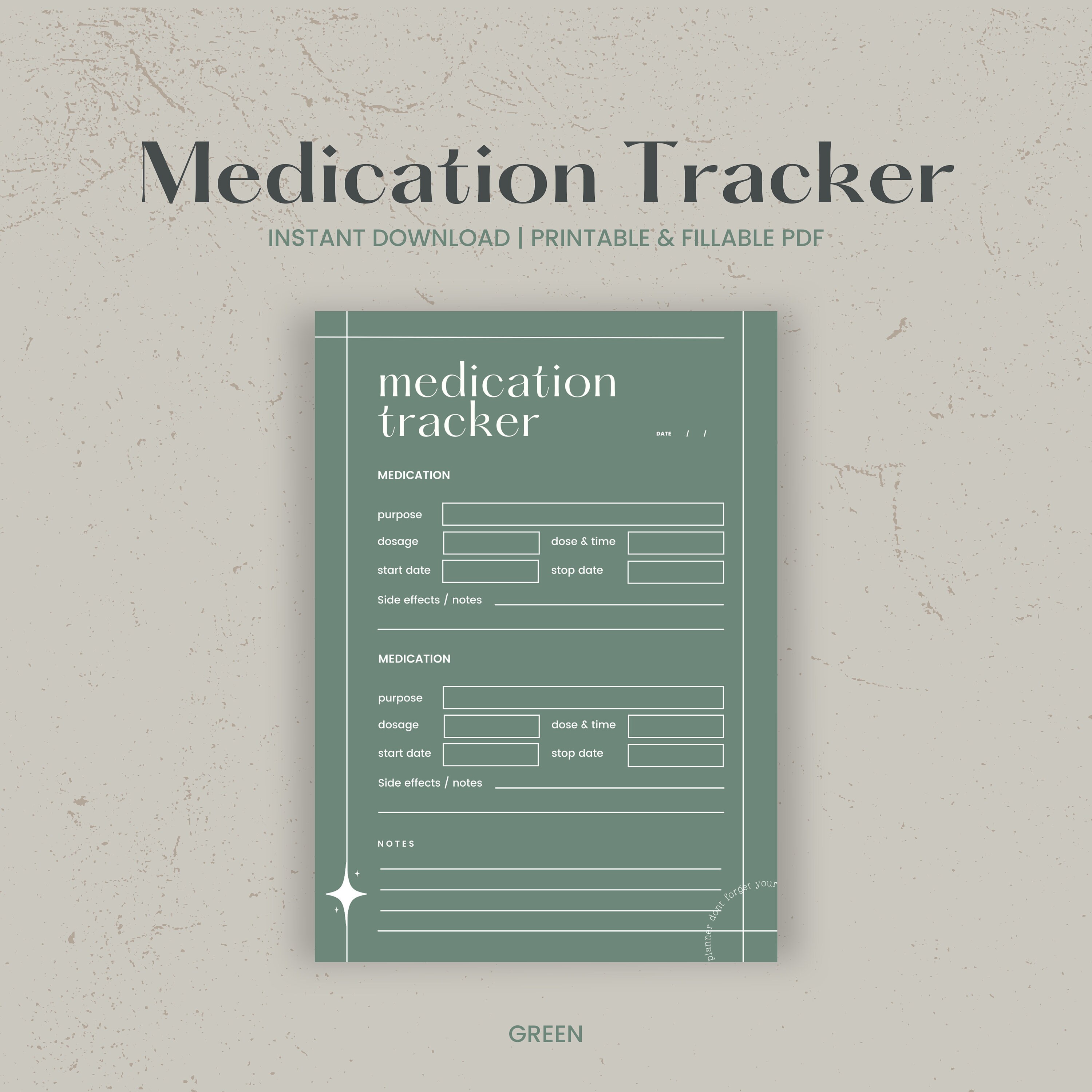 Medical Planner Digital Goodnotes | Printable Medication Tracker ...