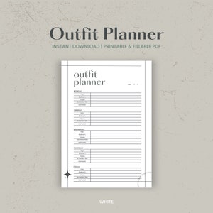 Outfit Planner | Wardrobe Planner | Digital and Printable Templates ...