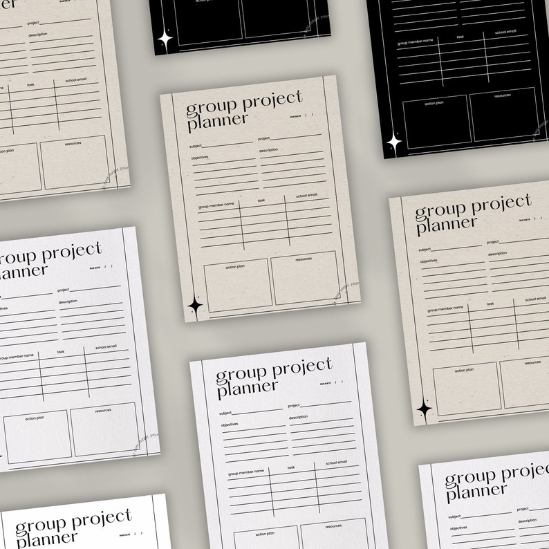 Group Project Planner Printable, Academic Planner, Student Project ...