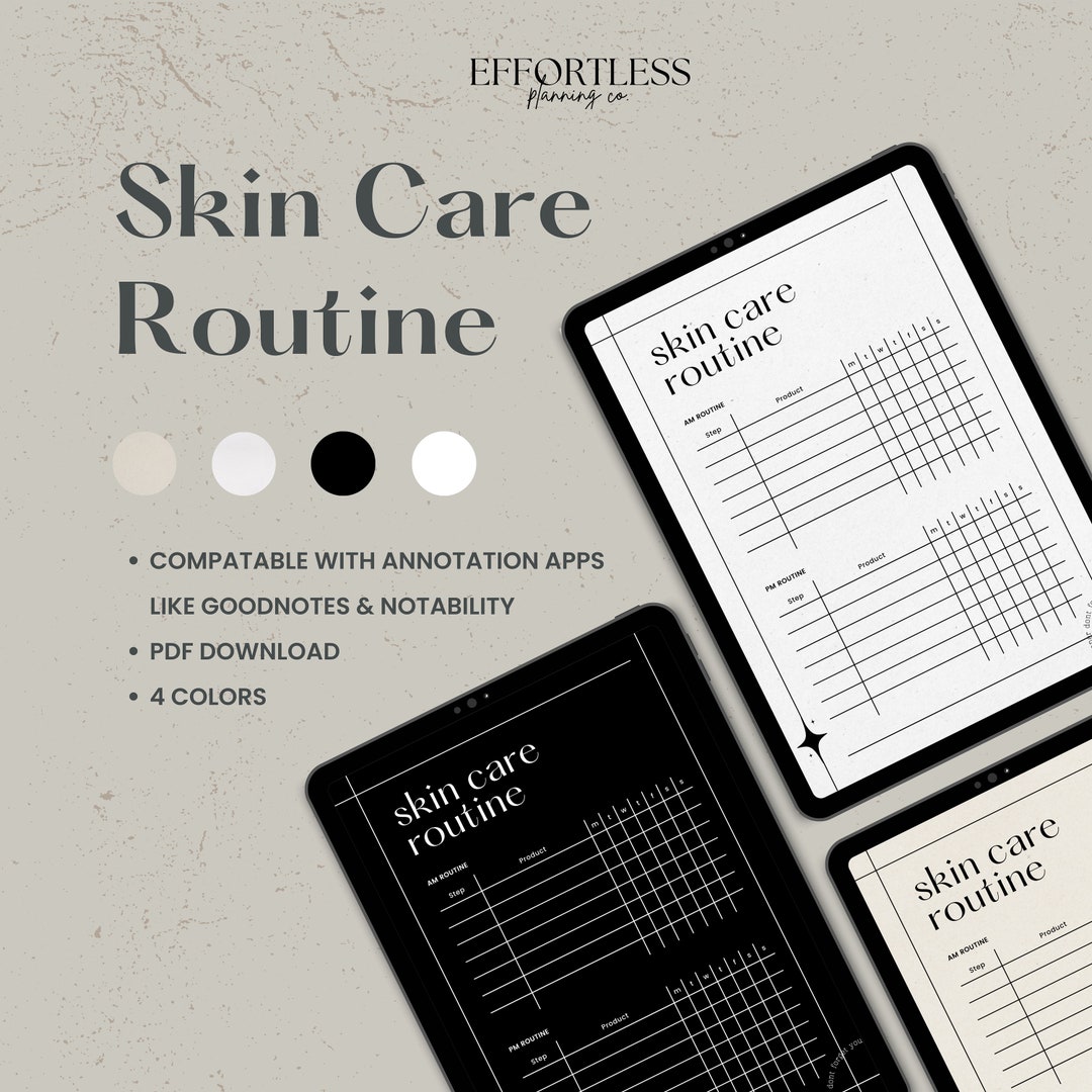Skincare Routine Planner Printable, Beauty Planner, Daily Self Care ...